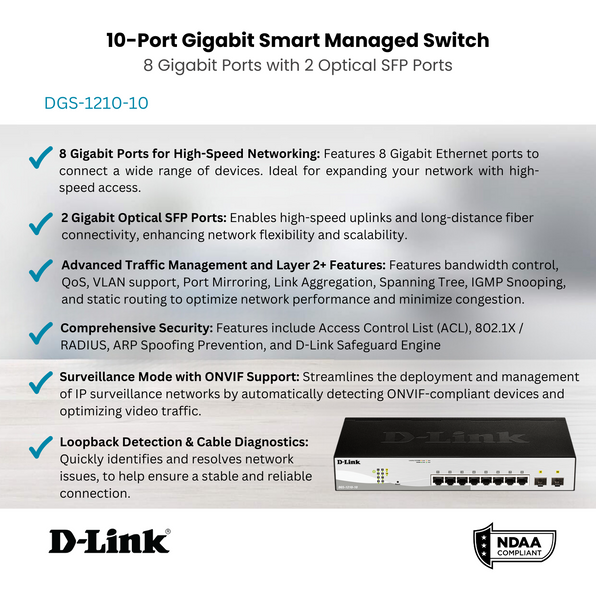 DGS-1210 Series: Gigabit Smart Managed L3 Lite Switches | Best-Selling ...