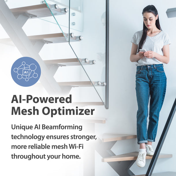 D Link M60 AX6000 WiFi 6 Mesh Router—Sculpted Décor Ready Design—2.5 G ...