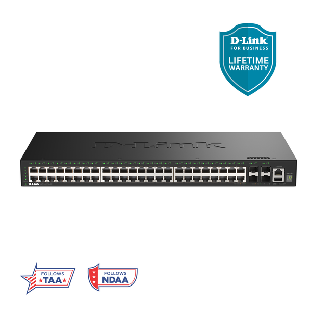 D-Link 52-Port Gigabit Stackable Managed Ethernet Switch with 10GbE Up ...