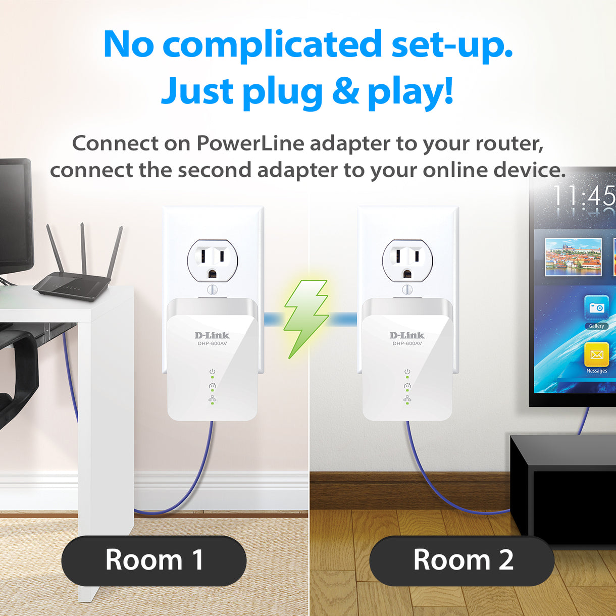 D-Link PowerLine AV2 1000 Gigabit Starter Kit - DHP-601AV – D-Link Systems, Inc