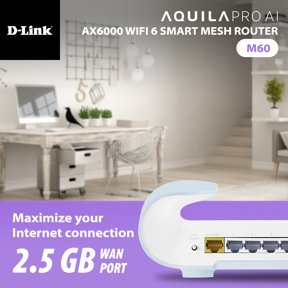 D-Link AQUILA PRO AI AX6000 Dual-Band Wi-Fi 6 Router (M60) – D-Link ...