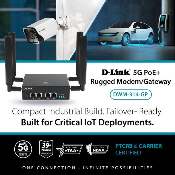 D-Link 5G/4G PoE Rugged Modem/Gateway (DWM-314-GP) | Carrier Certified ...