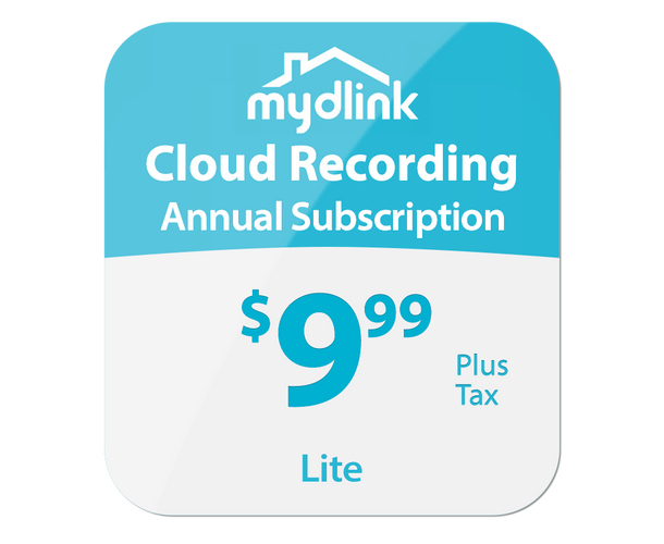 mydlink Cloud Recording 1-Year Subscription - Lite – D-Link Systems, Inc
