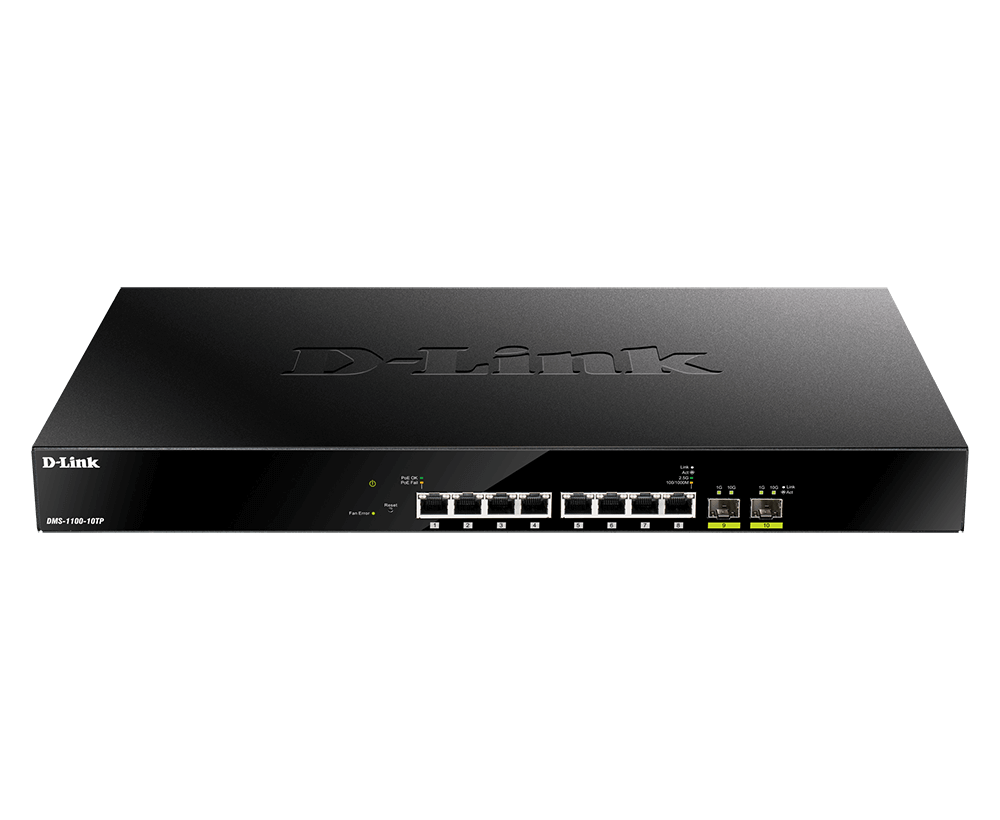 D-Link 8-Port Multi-Gigabit Ethernet Smart Managed PoE Switch with 2 1 ...