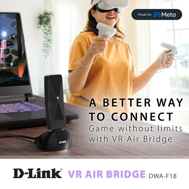 D-Link VR Air Bridge for Meta Quest 2/3/Pro - Dedicated WiFi 6 connect ...